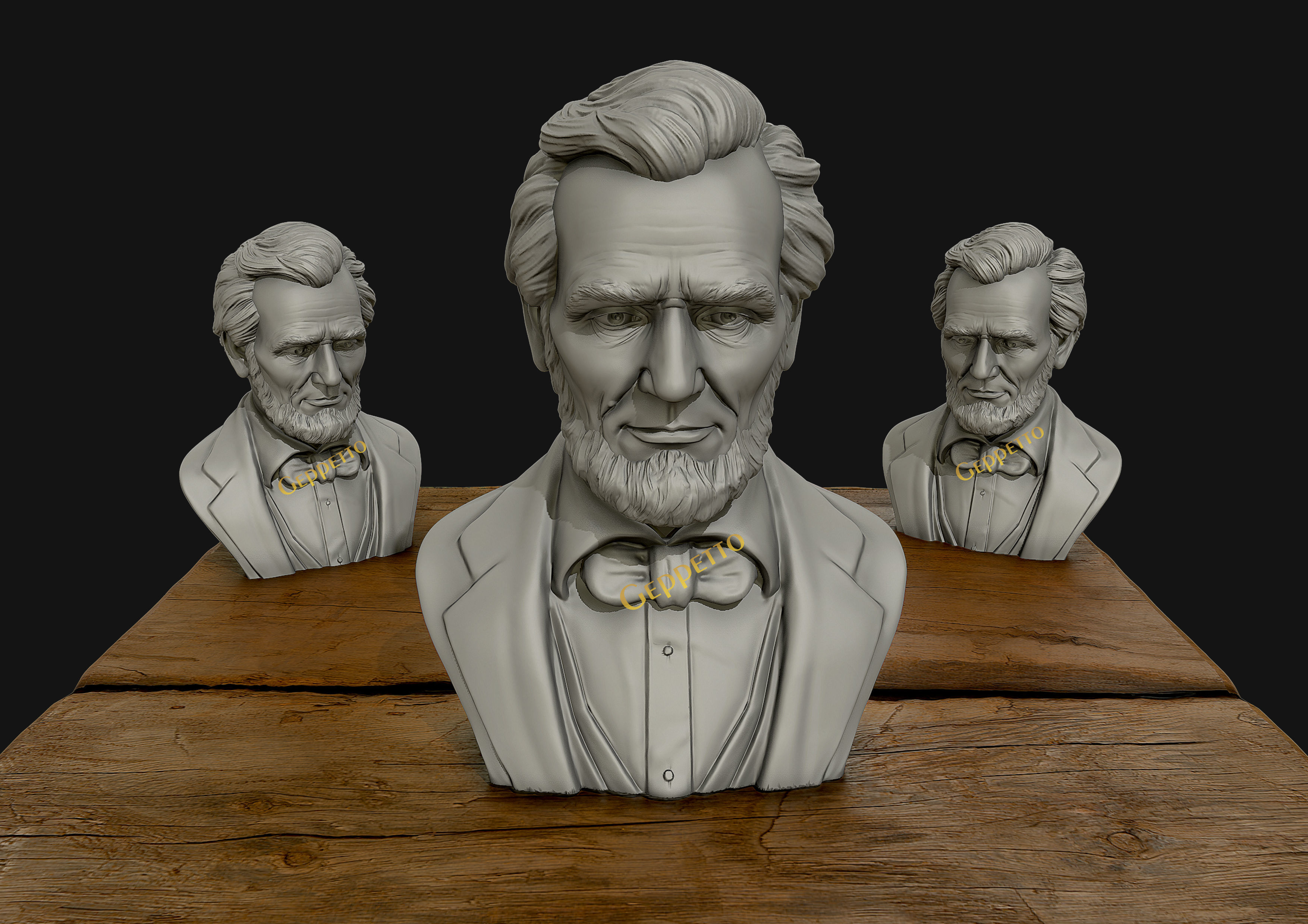 Abraham Lincoln 3D sculpture 3D model 3D printable | CGTrader
