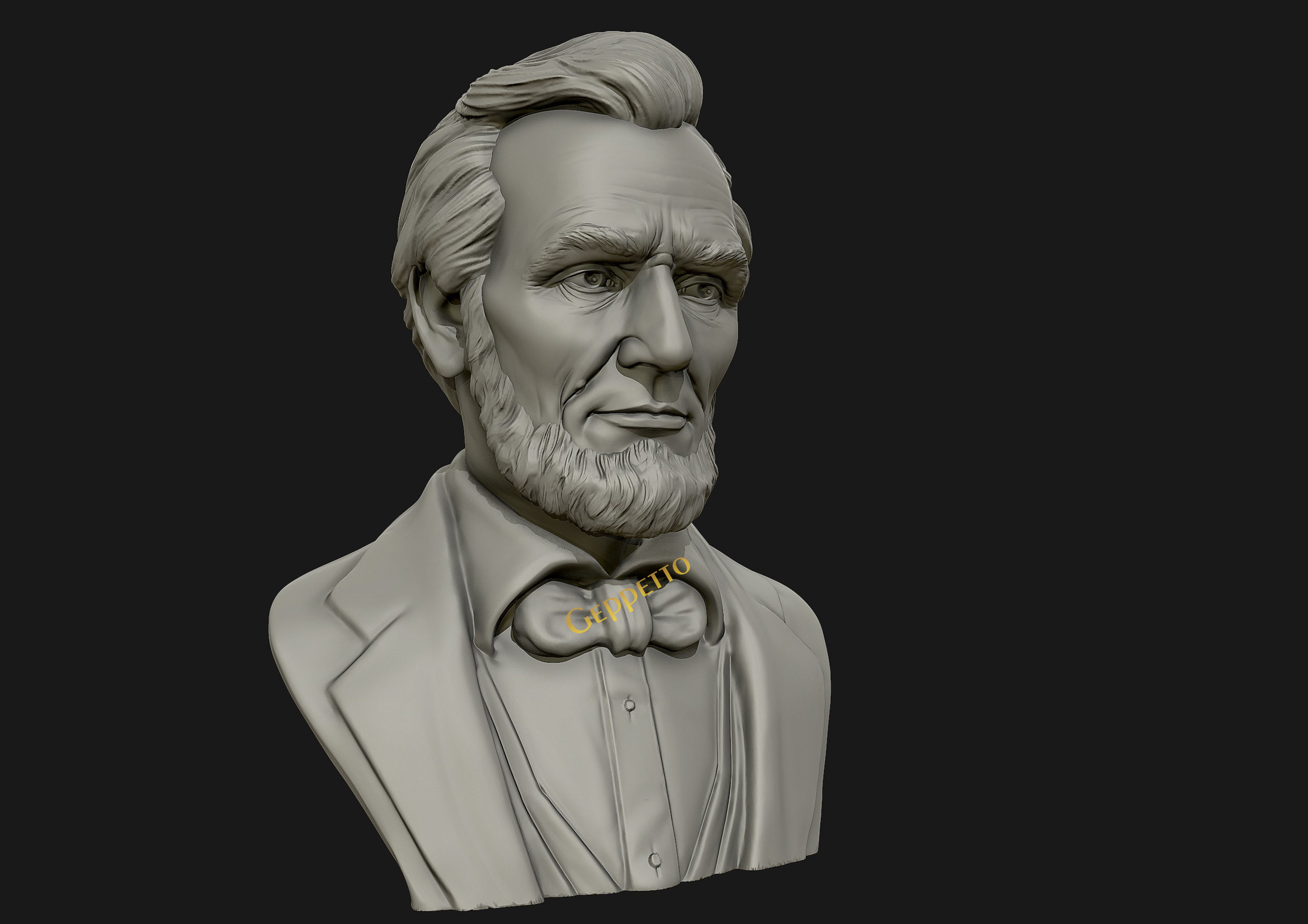 Abraham Lincoln 3D sculpture 3D model 3D printable | CGTrader