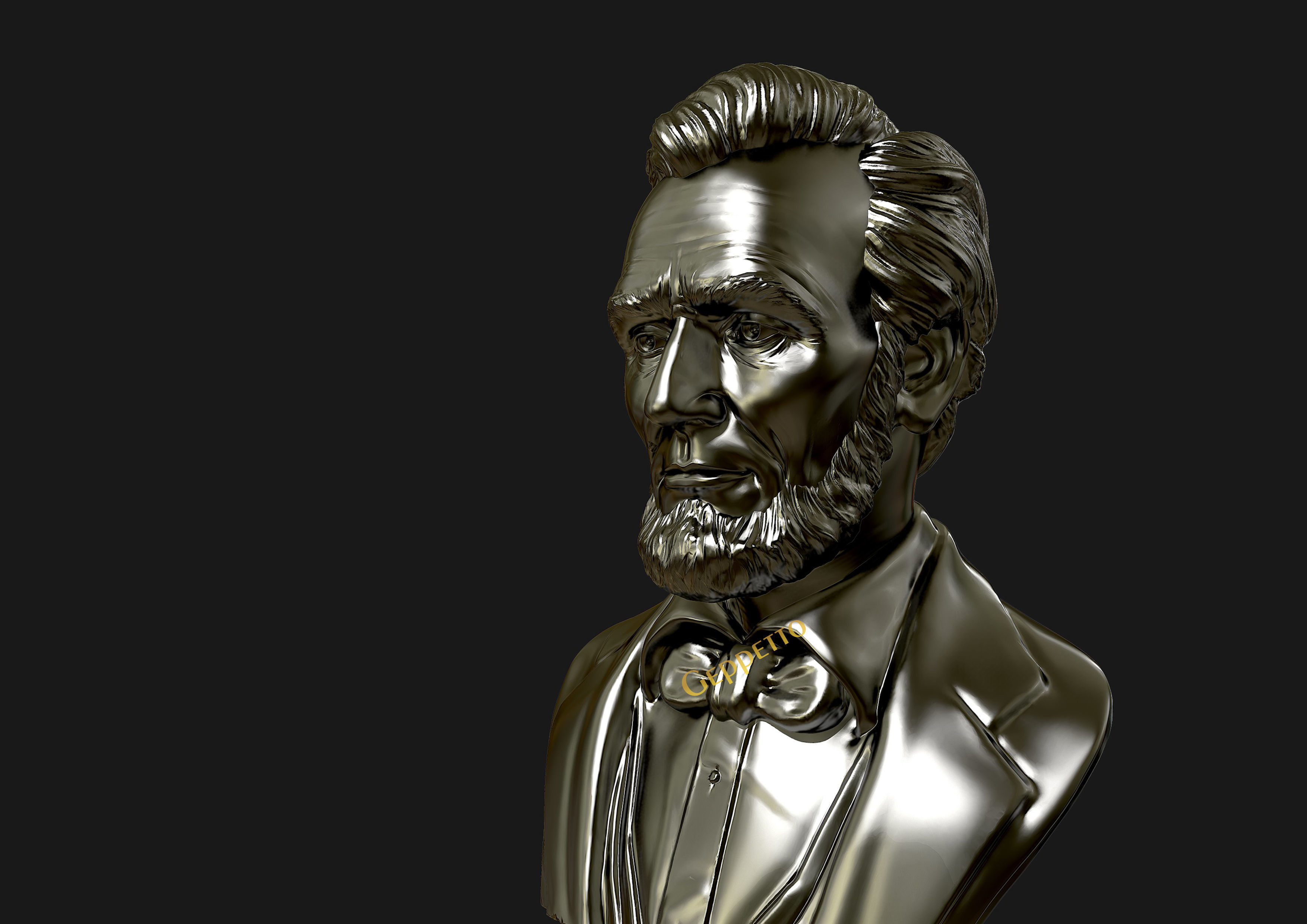 Abraham Lincoln 3D sculpture 3D model 3D printable | CGTrader