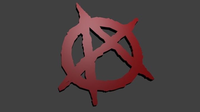 Anarchy sign trinket 3D model 3D printable | CGTrader
