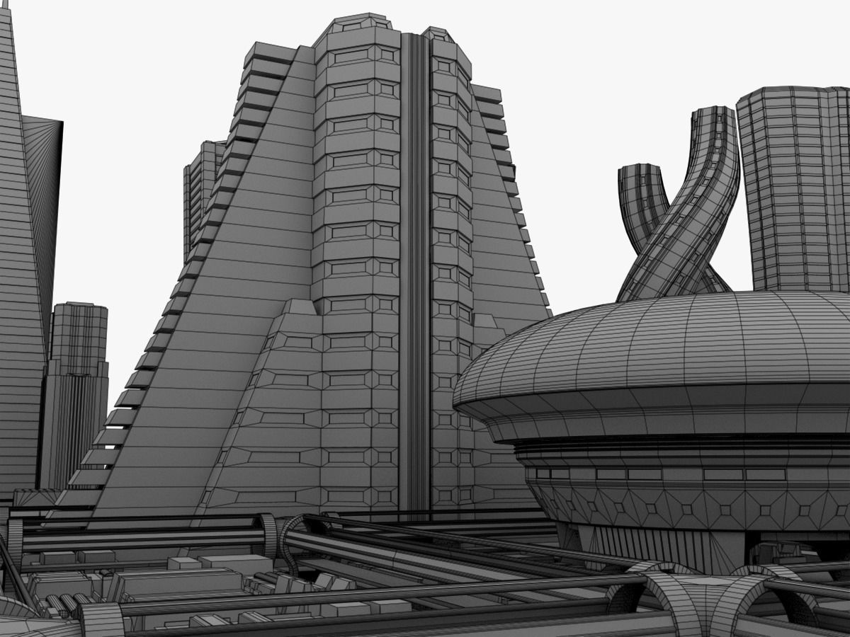 Future City Maya 3D model | CGTrader