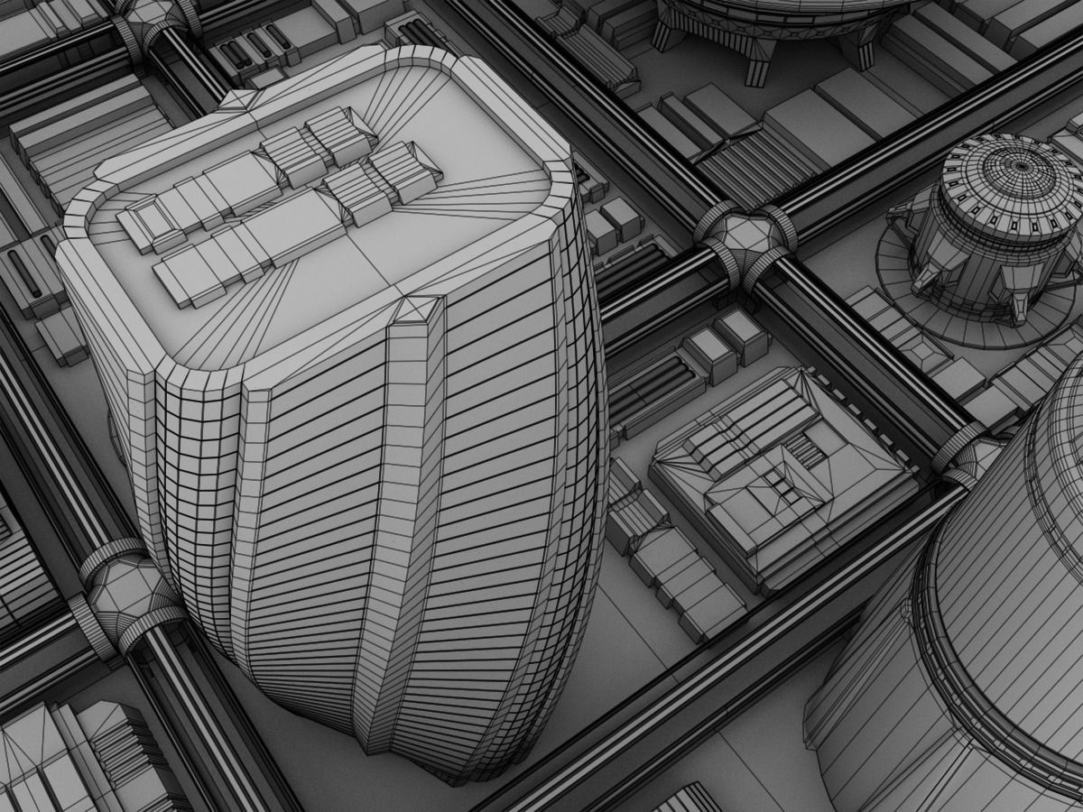Future City Maya 3D model | CGTrader