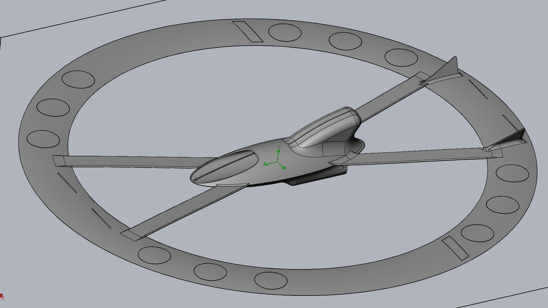 Futuristic Ring-Wing Saucer Airplane Design 3D model 3D printable ...