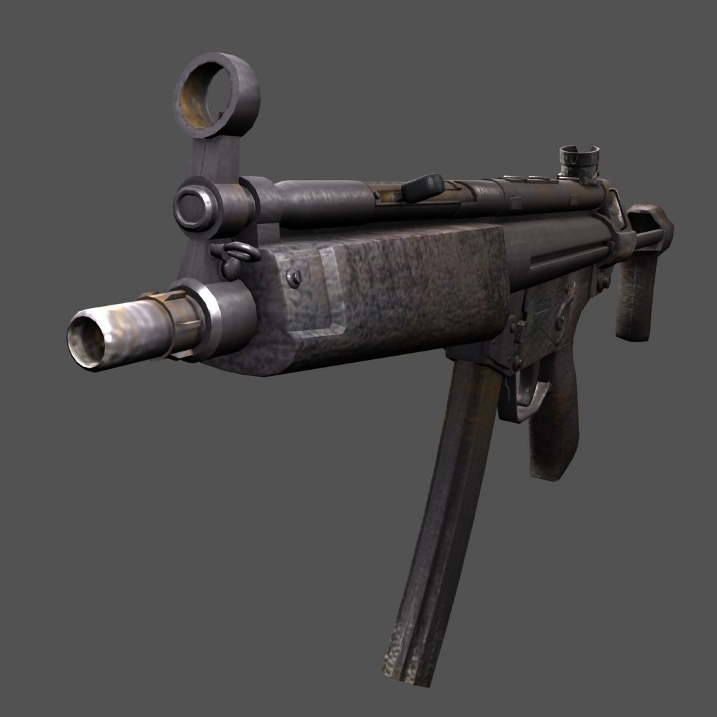 MP5 gun game ready free VR / AR / low-poly 3D model | CGTrader