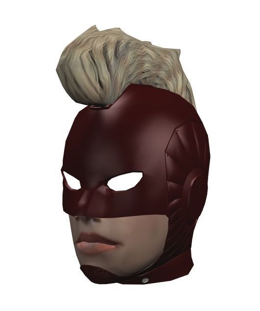 3D model Captain Marvel Head VR / AR / low-poly | CGTrader