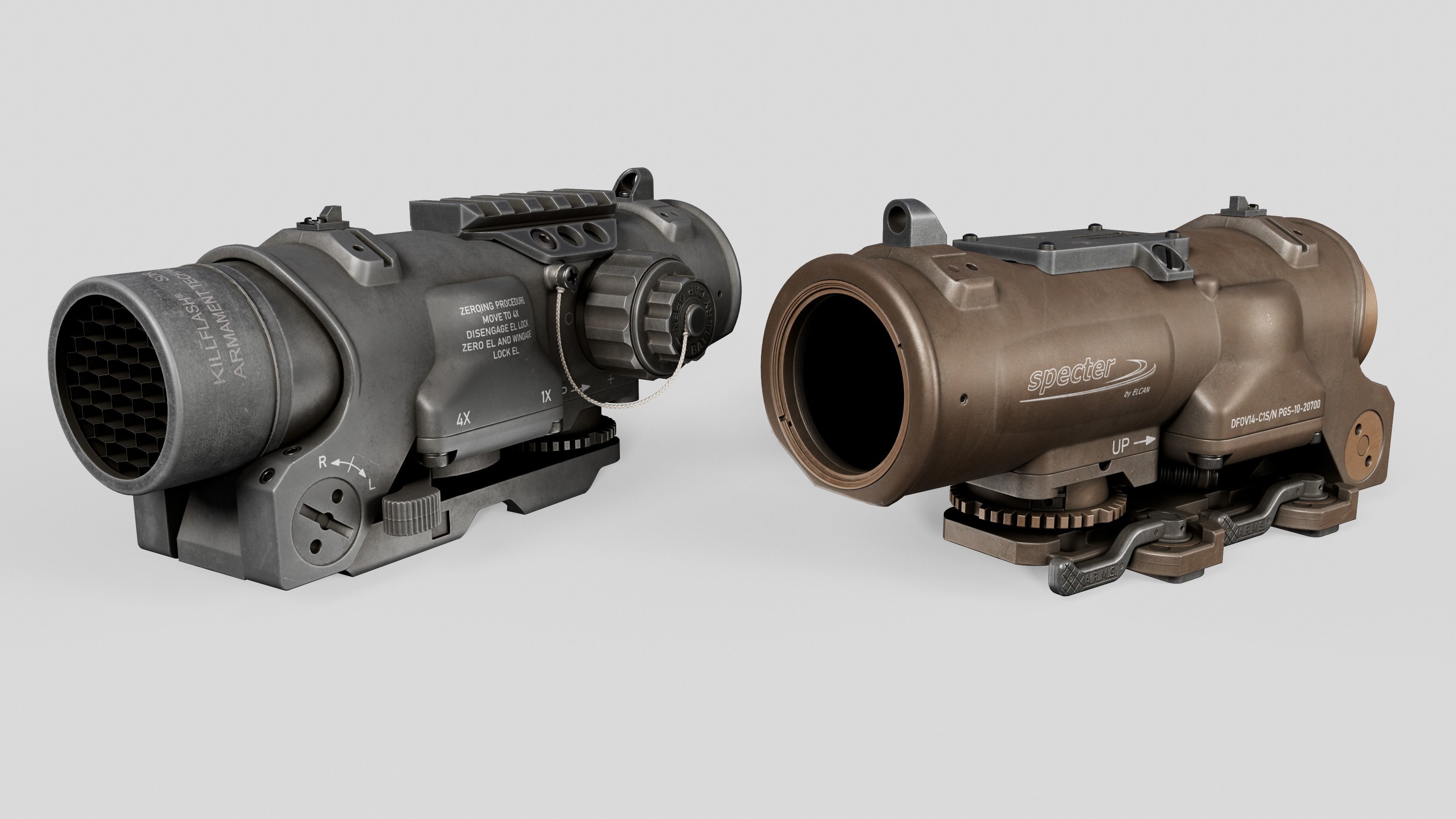 3D model Elcan SpecterDR Combat Sight VR / AR / low-poly | CGTrader
