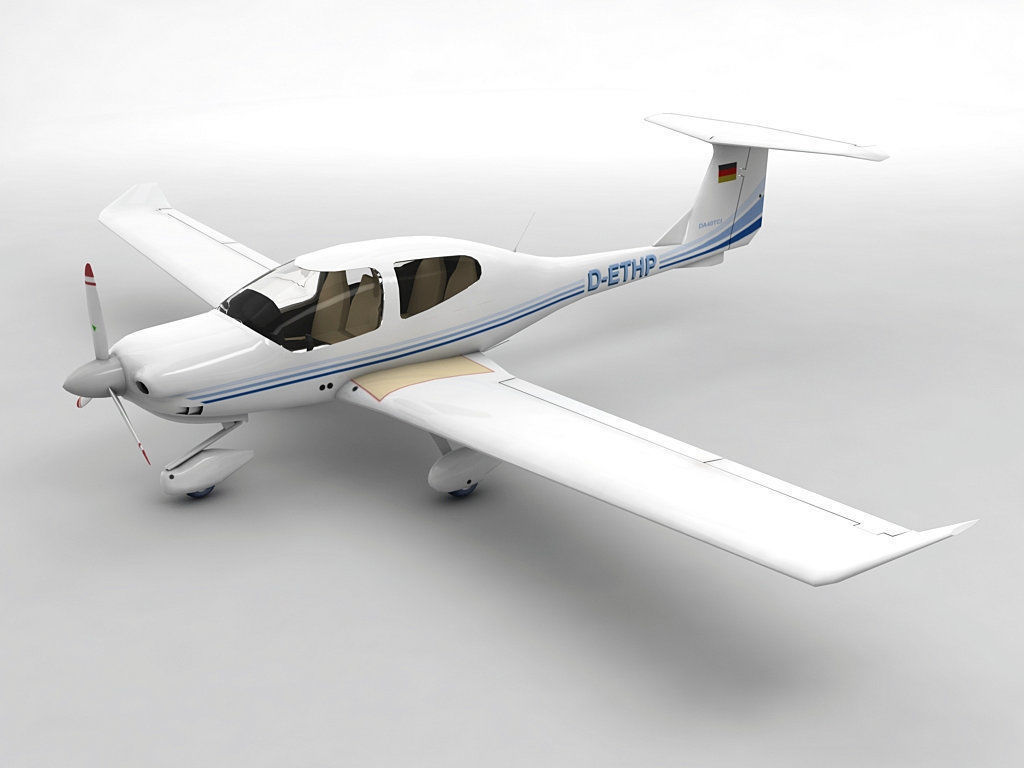 3D model Diamond DA-40 Aircraft VR / AR / low-poly | CGTrader