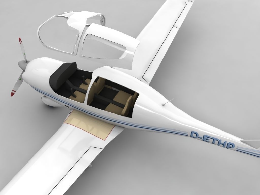 3D model Diamond DA-40 Aircraft VR / AR / low-poly | CGTrader