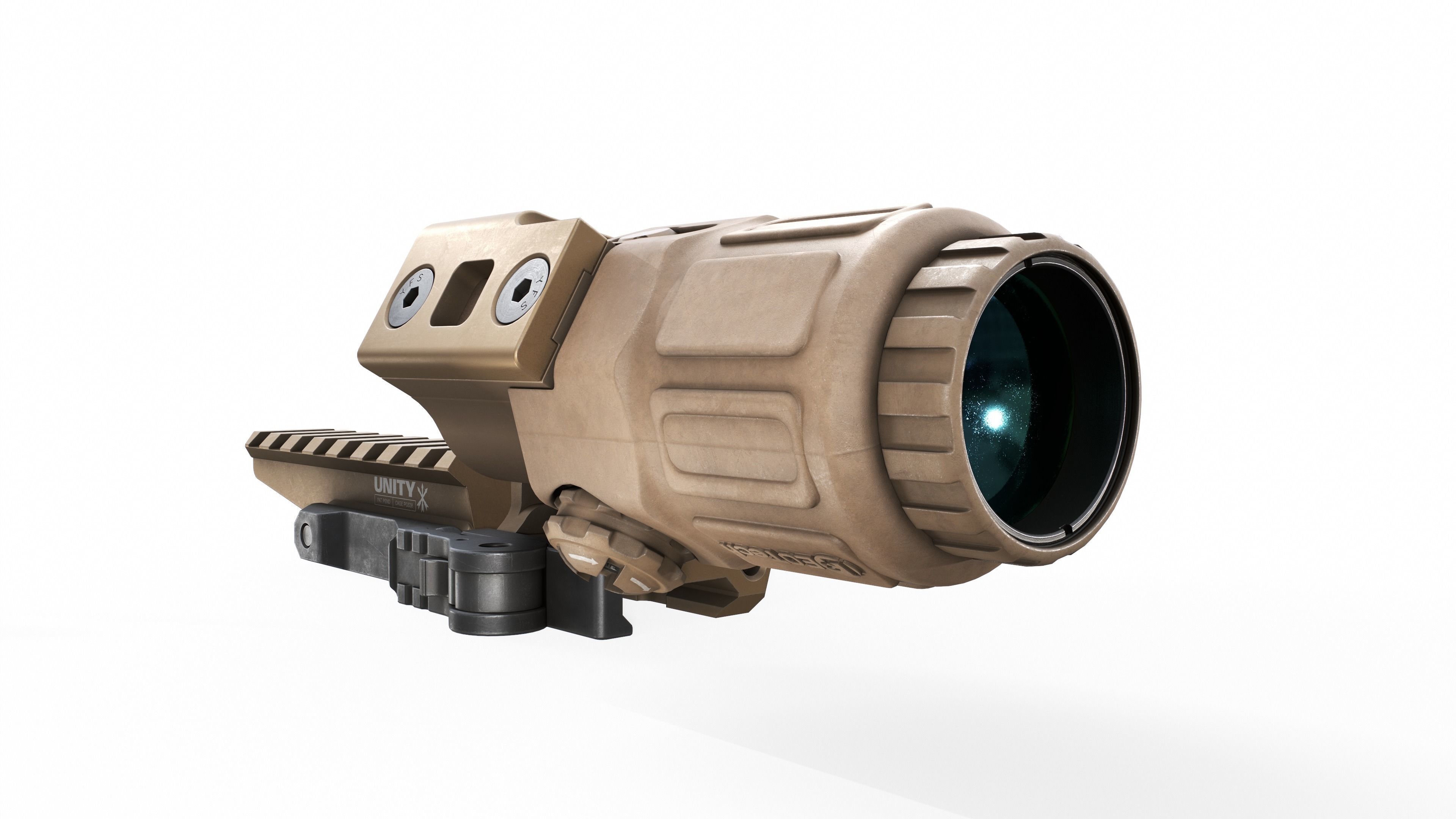 3D model EOTech G33 3x Flip to Side Magnifier VR / AR / low-poly | CGTrader