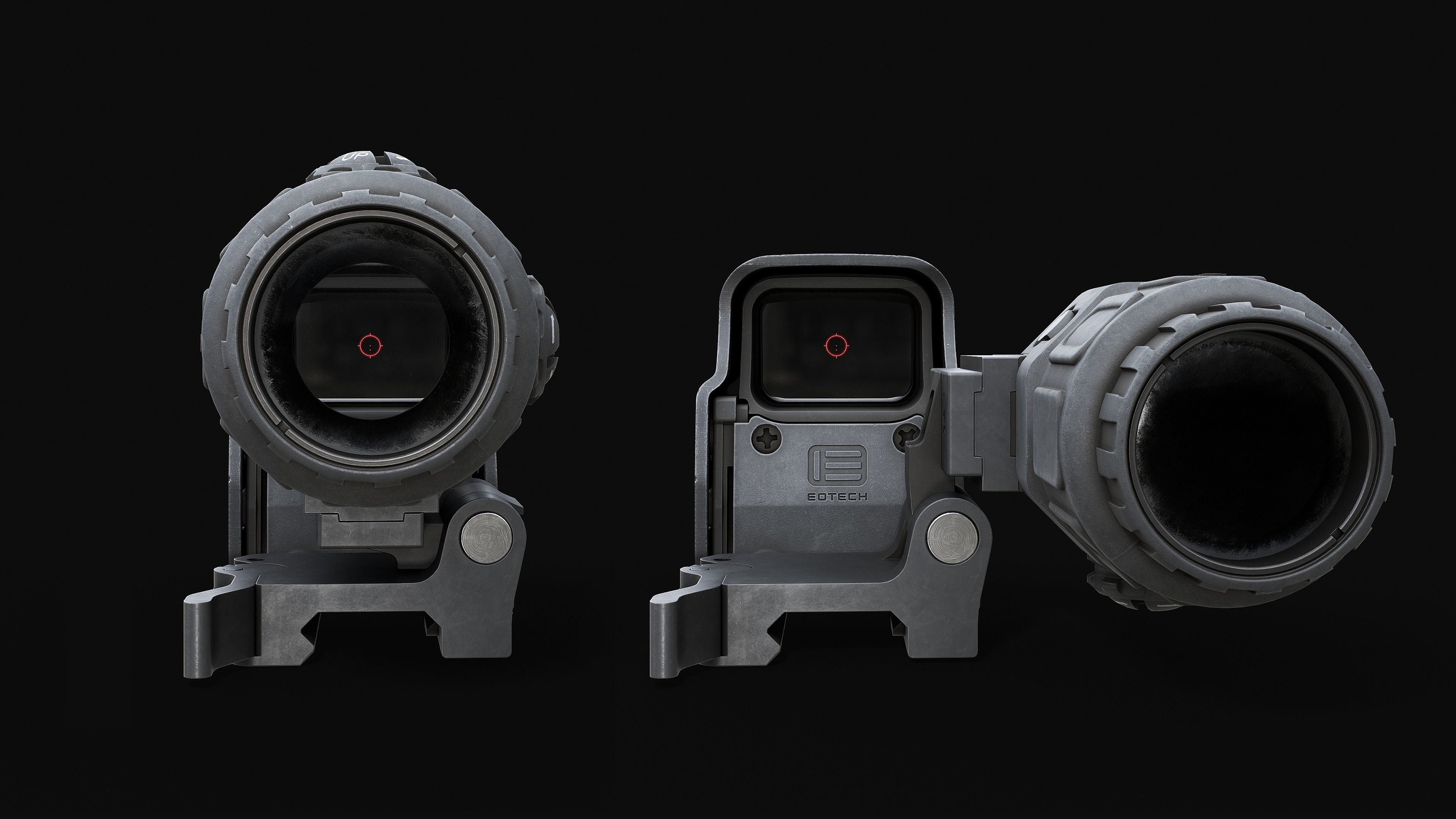 3D model EOTech G33 3x Flip to Side Magnifier VR / AR / low-poly | CGTrader