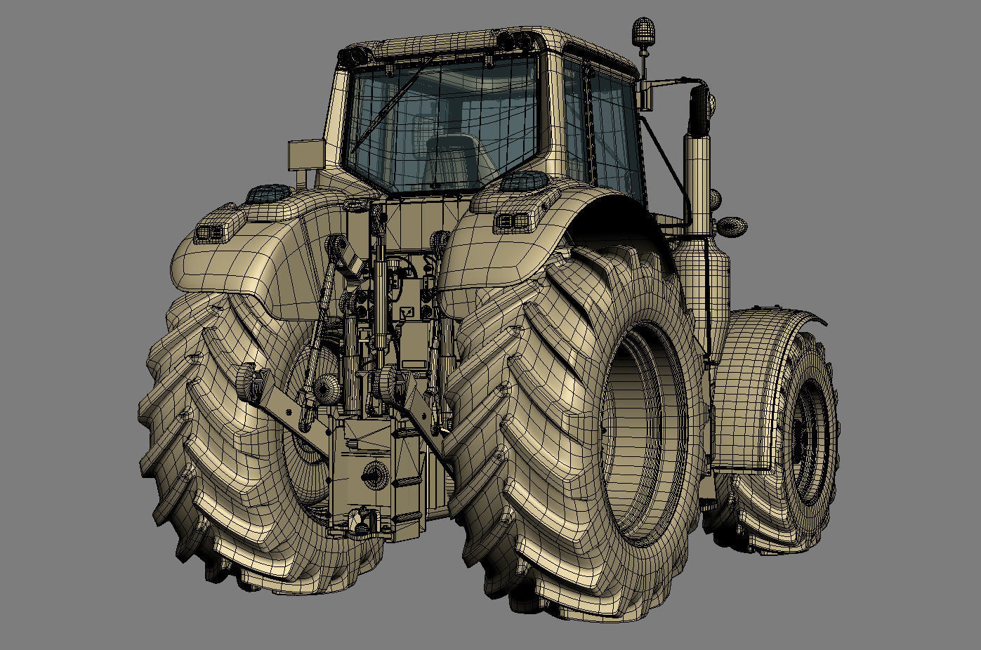 Farm Tractor John Deere 6195M 3D model | CGTrader