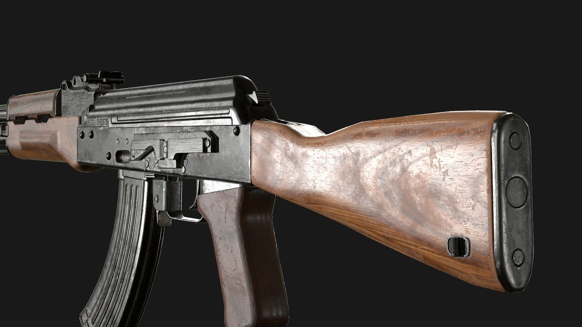 3D model AKM rifle VR / AR / low-poly | CGTrader