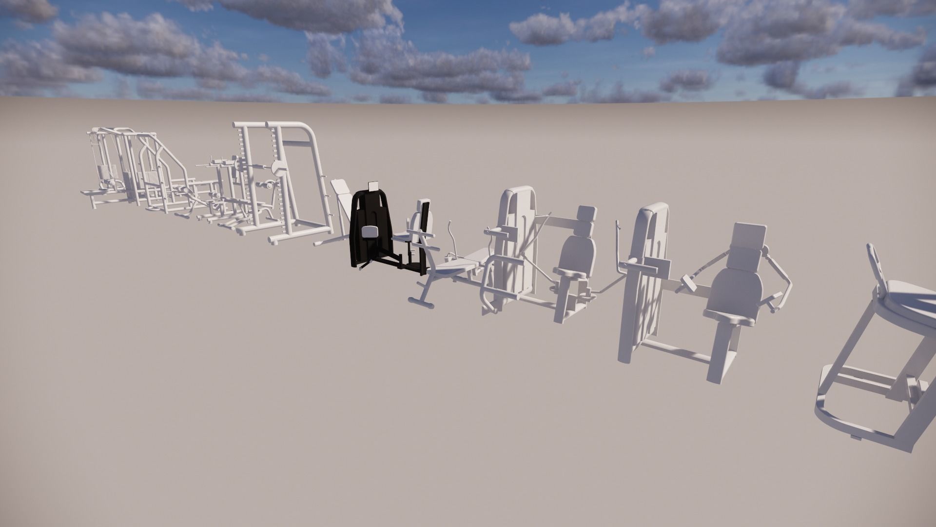 16 Models Revit Families for Gym 3D model | CGTrader