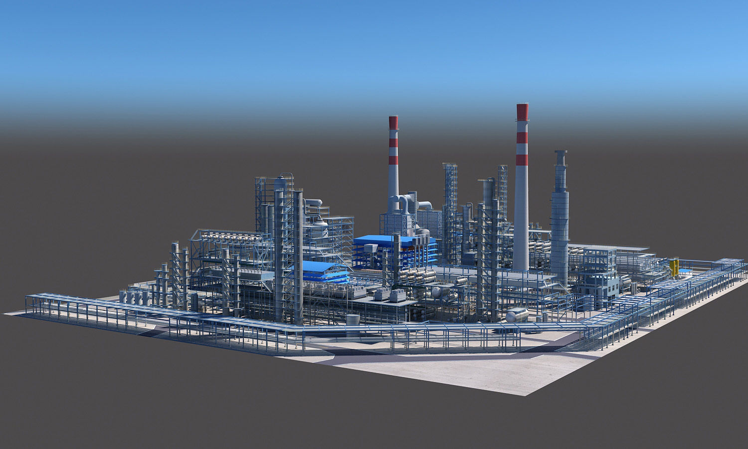 3D model Refinery steel structure VR / AR / low-poly | CGTrader