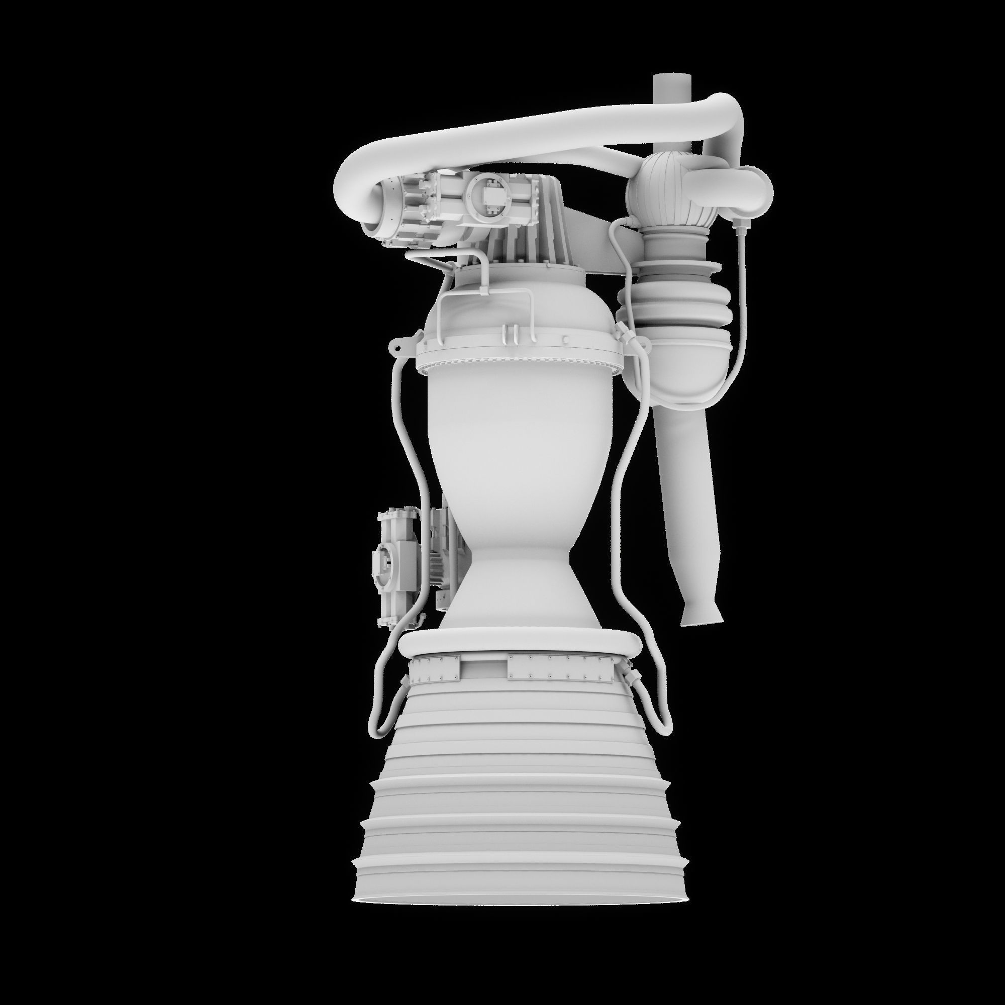 Merlin Rocket Engine SpaceX 3D model | CGTrader