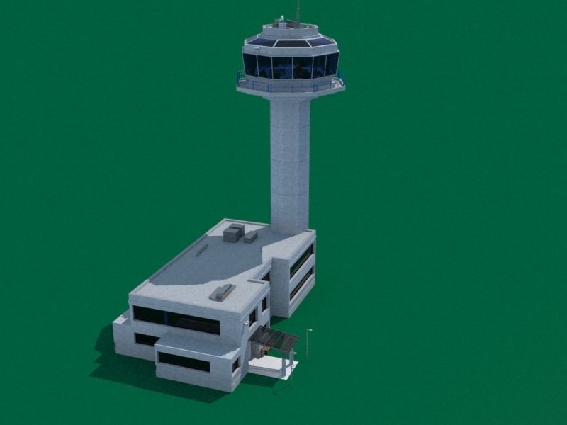 Air Traffic Control Tower 3D model | CGTrader