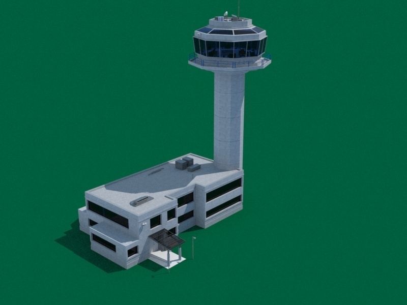 Air Traffic Control Tower 3D model | CGTrader