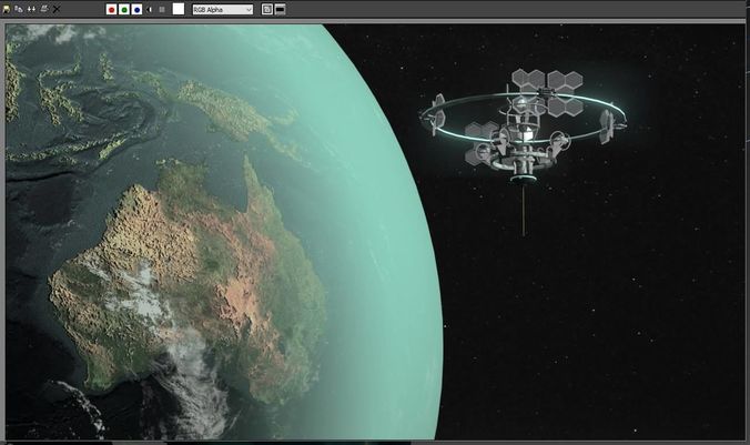 Animated Sci-Fi Space Station Scene 3D model animated | CGTrader