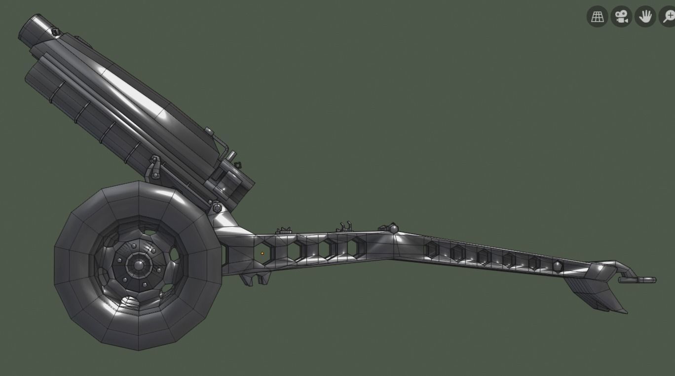 3D model Howitzer M116 VR / AR / low-poly | CGTrader
