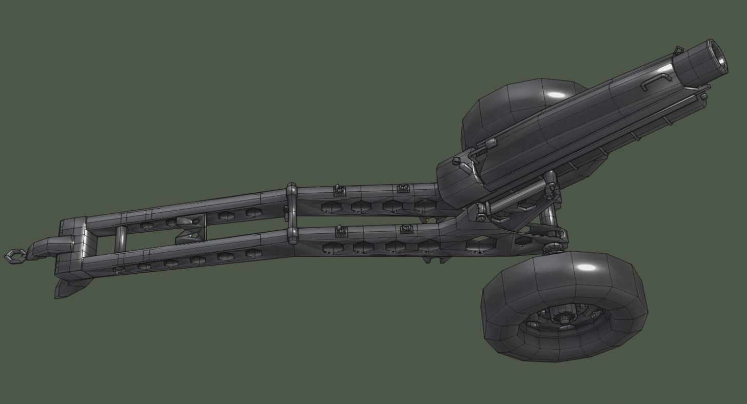 3D model Howitzer M116 VR / AR / low-poly | CGTrader