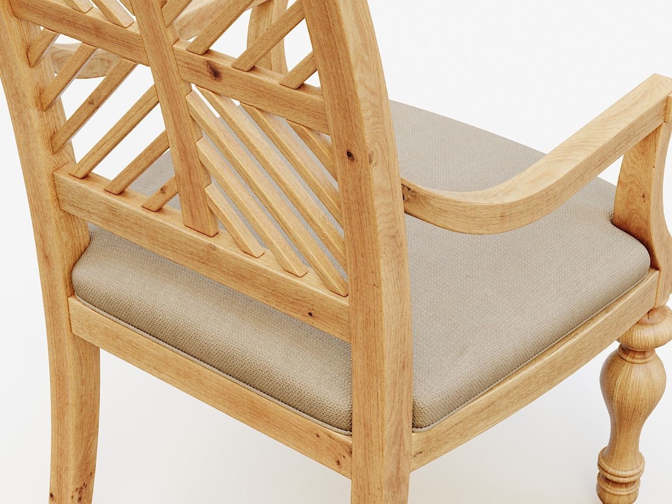 Pattern Back Arm Chair PBR 3D model | CGTrader