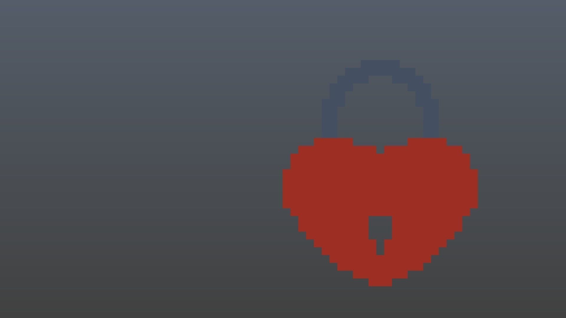 Lock heart voxel 3D model | CGTrader