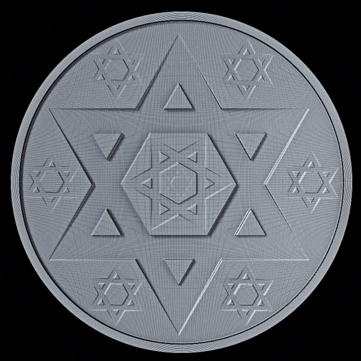 Star of David Coin 3D model 3D printable | CGTrader