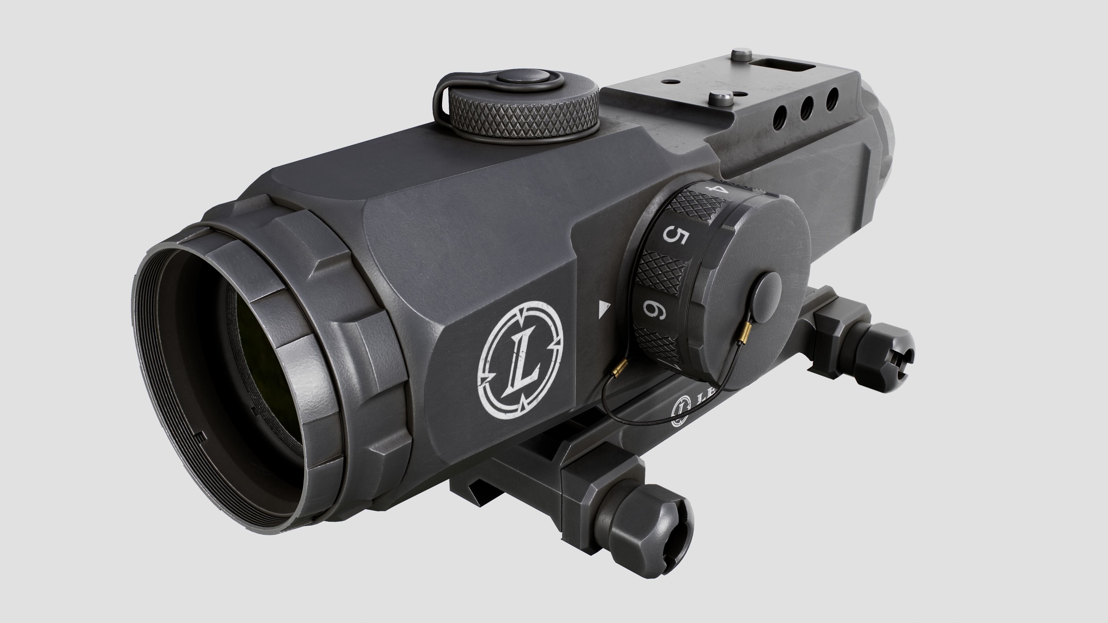 3D model Leupold Mark 4 HAMR 4x24mm High Accuracy Multi-Range Riflescope VR / AR / low-poly ...