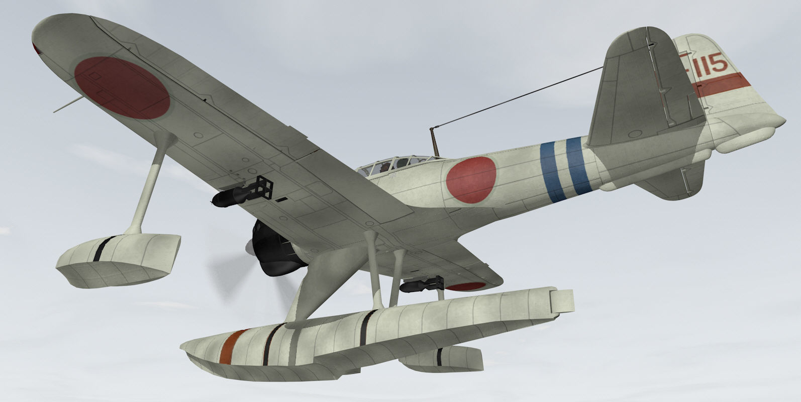 Nakajima A6M2-N Rufe 3D model | CGTrader