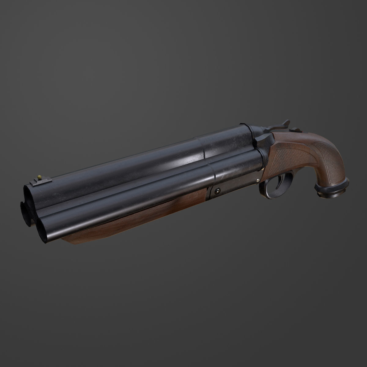 Triple Barrel Shotgun PBR free VR / AR / low-poly 3D model | CGTrader