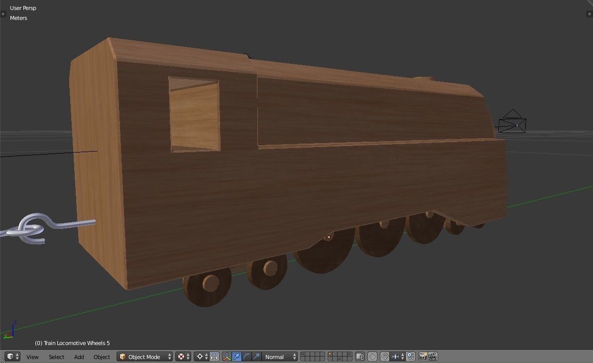 Streamlined Wooden Train with Steam Locomotive - Toy 3D model | CGTrader