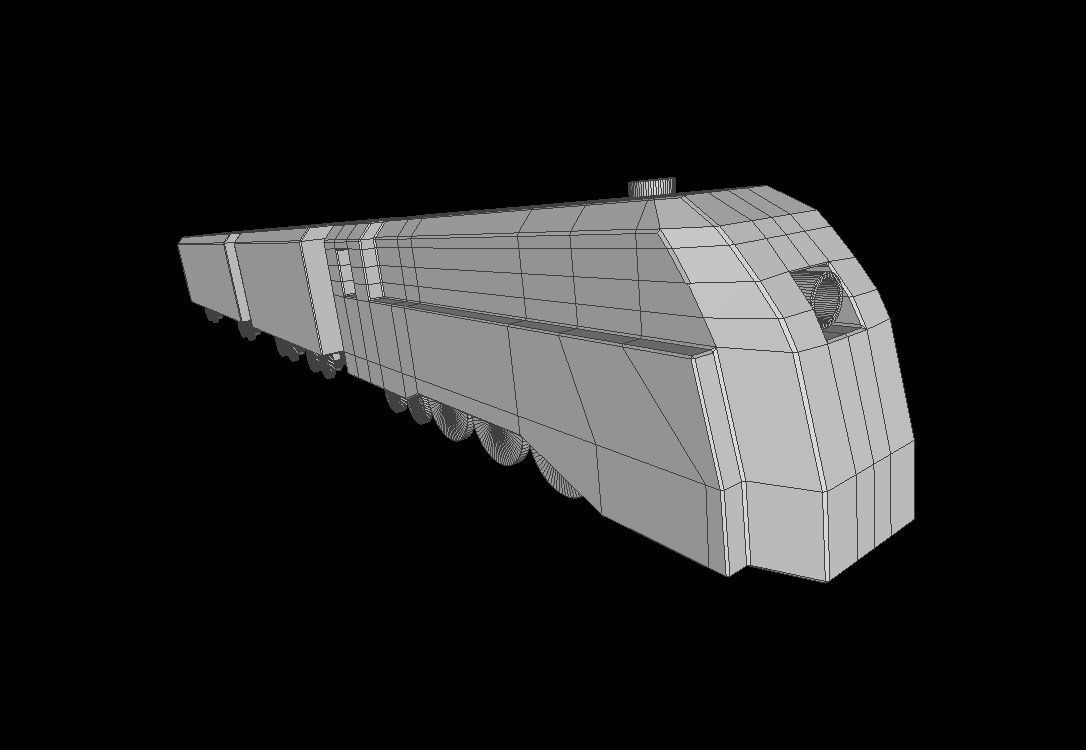 Streamlined Wooden Train with Steam Locomotive - Toy 3D model | CGTrader