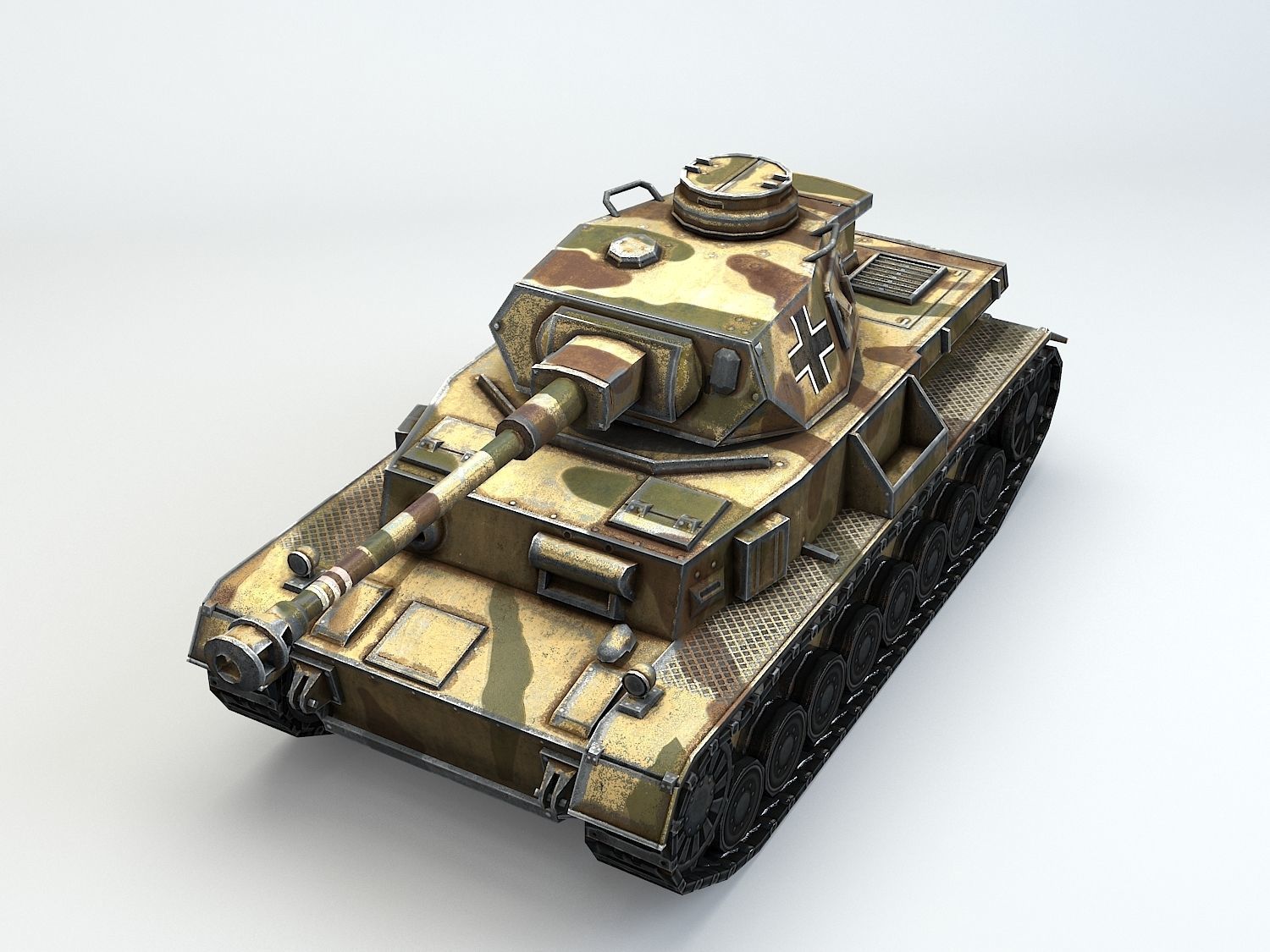 3D model Low Poly Panzer IV G medium tank VR / AR / low-poly | CGTrader