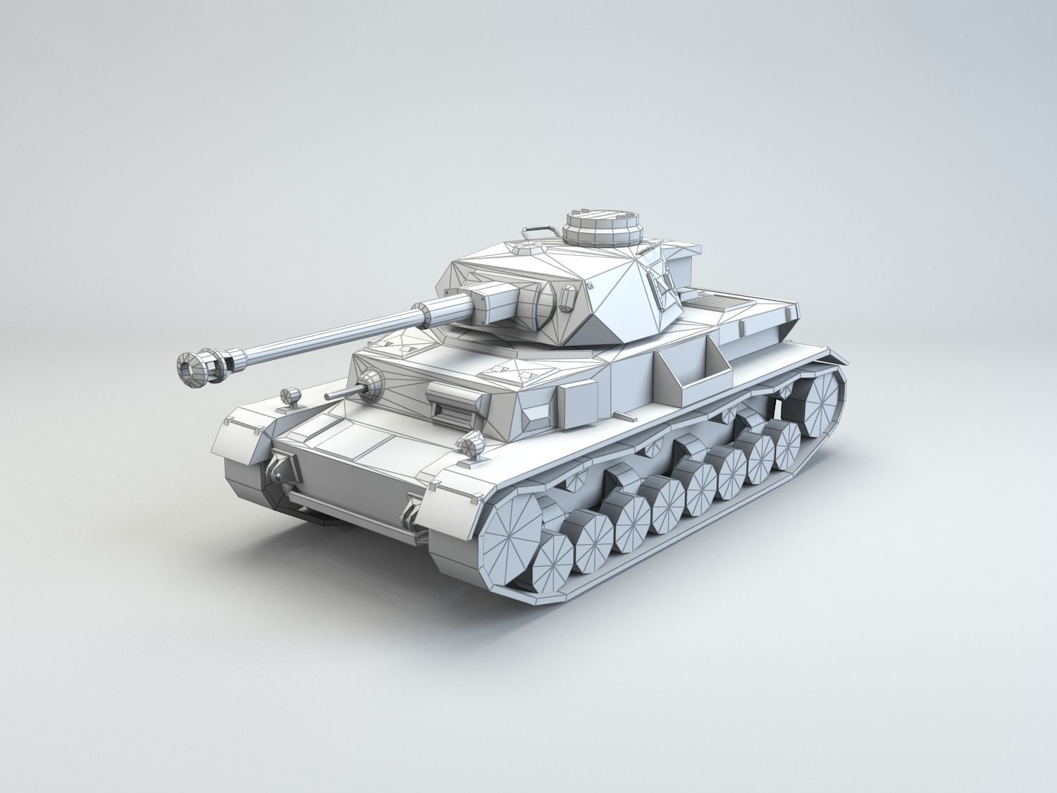 3D model Low Poly Panzer IV G medium tank VR / AR / low-poly | CGTrader