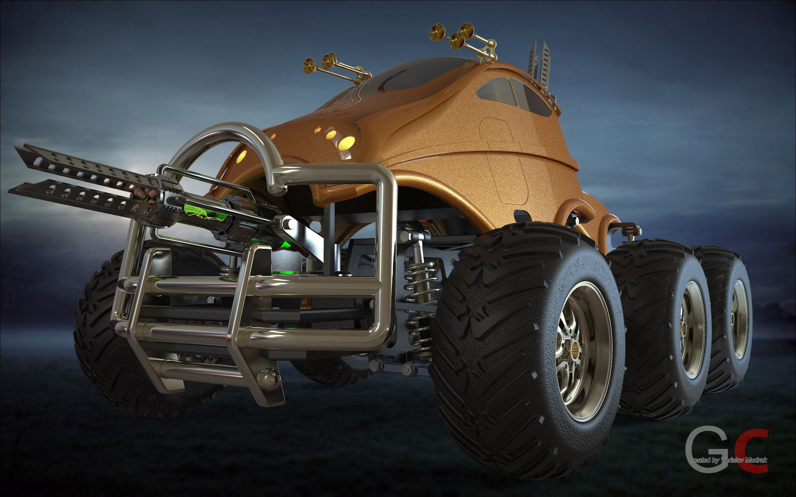 GC render MOON PATROL free 3D model | CGTrader