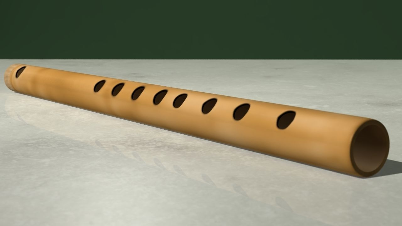 3D model Flute wooden VR / AR / low-poly | CGTrader