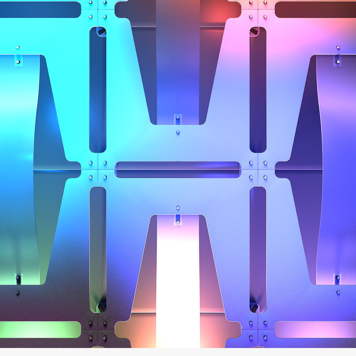 Stage Decor Collection 04 Modular Wall Column 9 Pieces | CGTrader