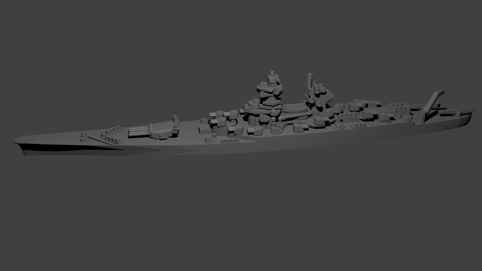 French Richelieu Class Battleship 3D model 3D printable | CGTrader