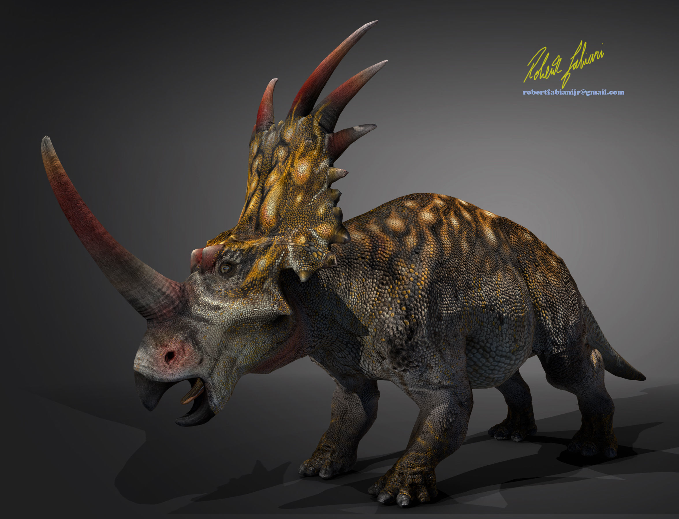 3D model Styracosaurus triceratops dinosaur VR / AR / low-poly | CGTrader