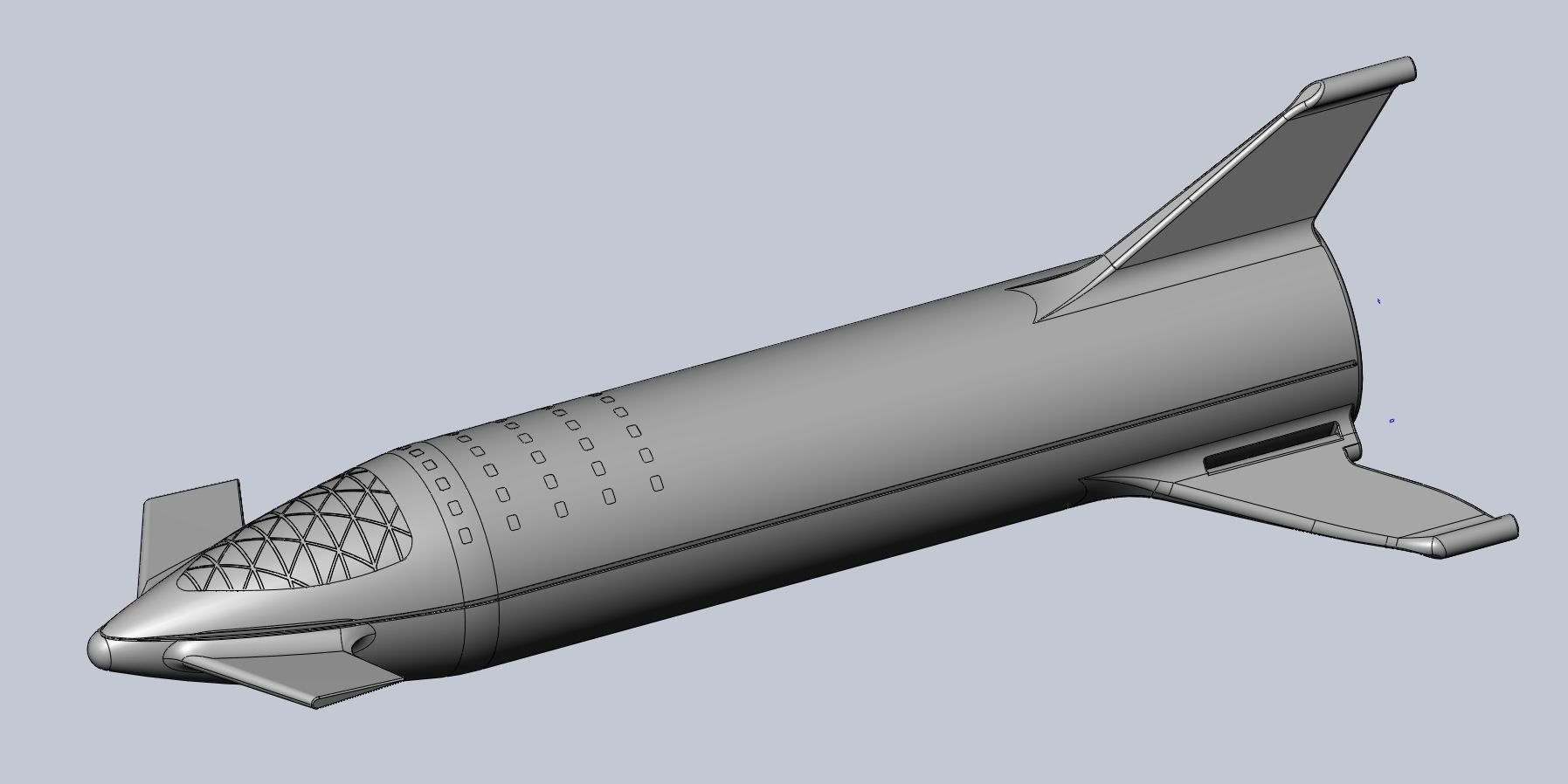 Starship BFR 2018 - Space-X Mars Rocket Latest Version Model 3D model ...