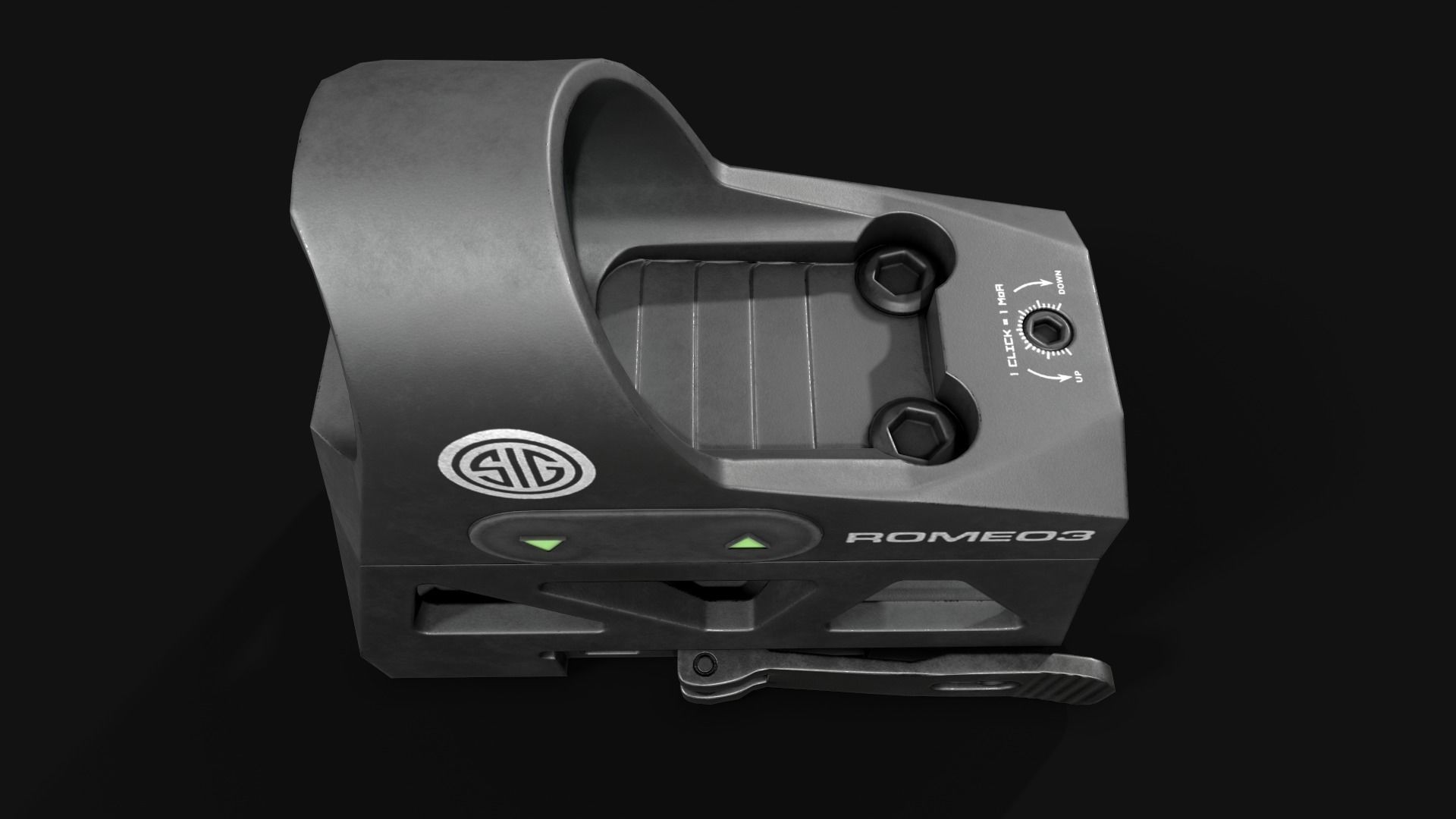 3D model Sig Sauer Romeo3 Miniture Reflex Sight VR / AR / low-poly ...