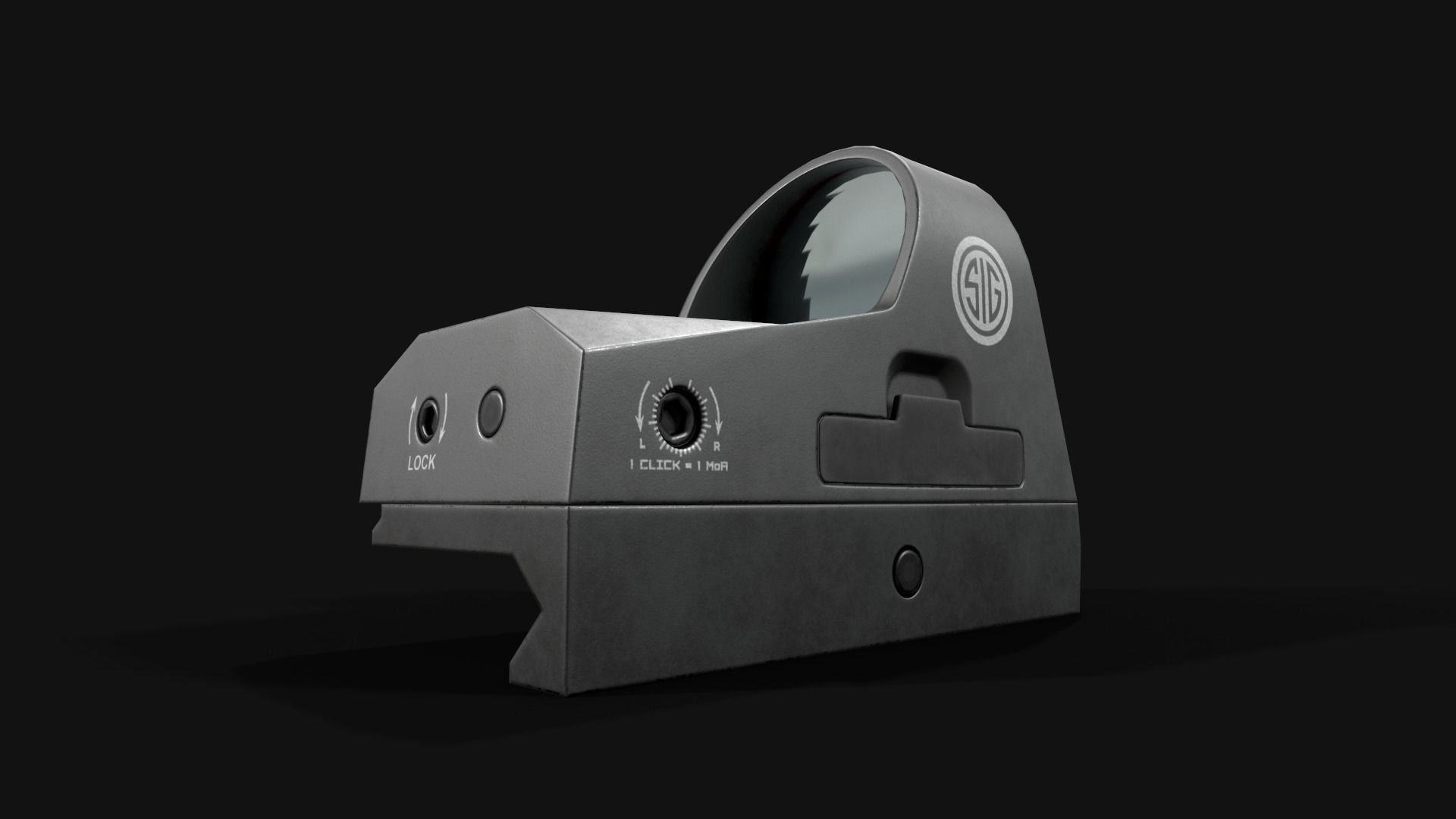 3D model Sig Sauer Romeo3 Miniture Reflex Sight VR / AR / low-poly ...