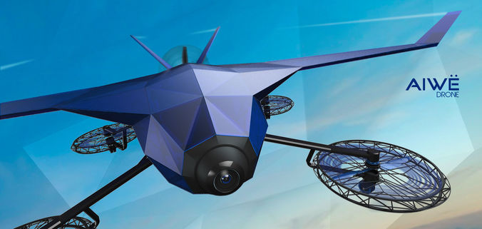 Aiwe drone 3D model | CGTrader