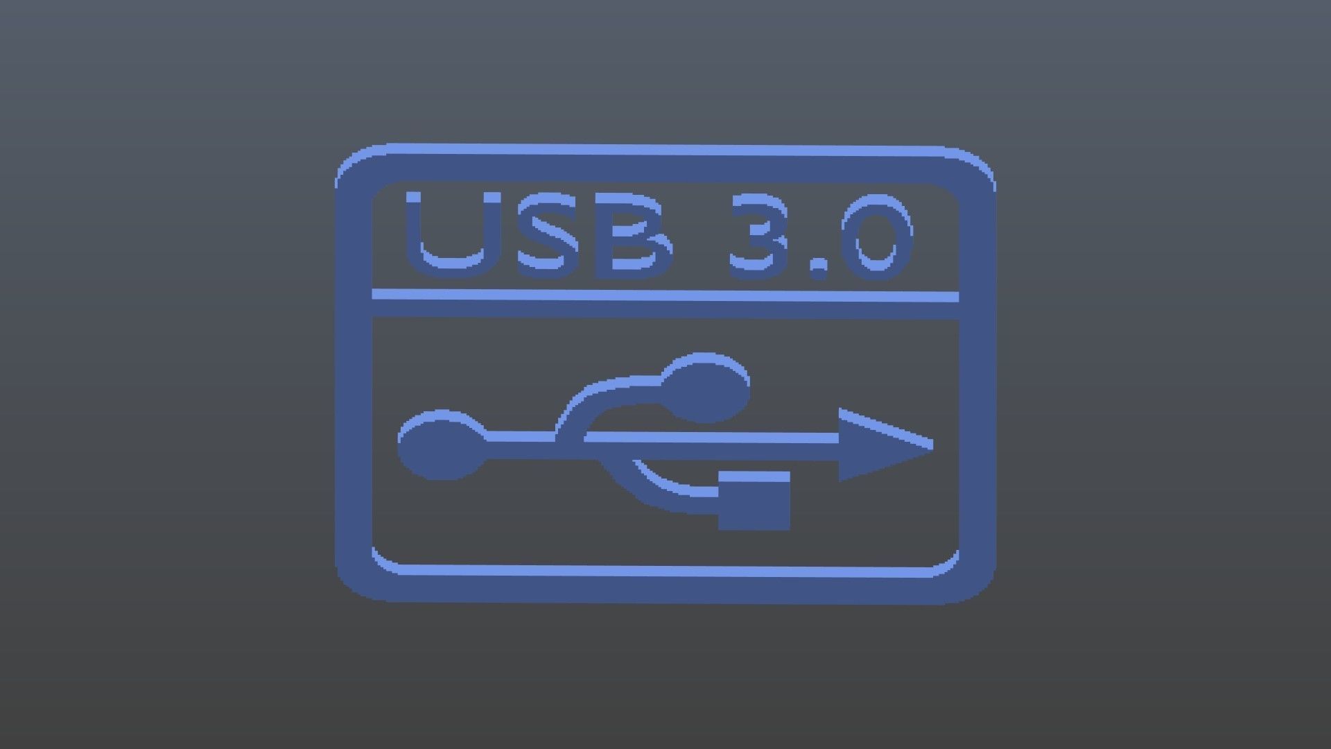 USB logo voxel 5 3D model | CGTrader