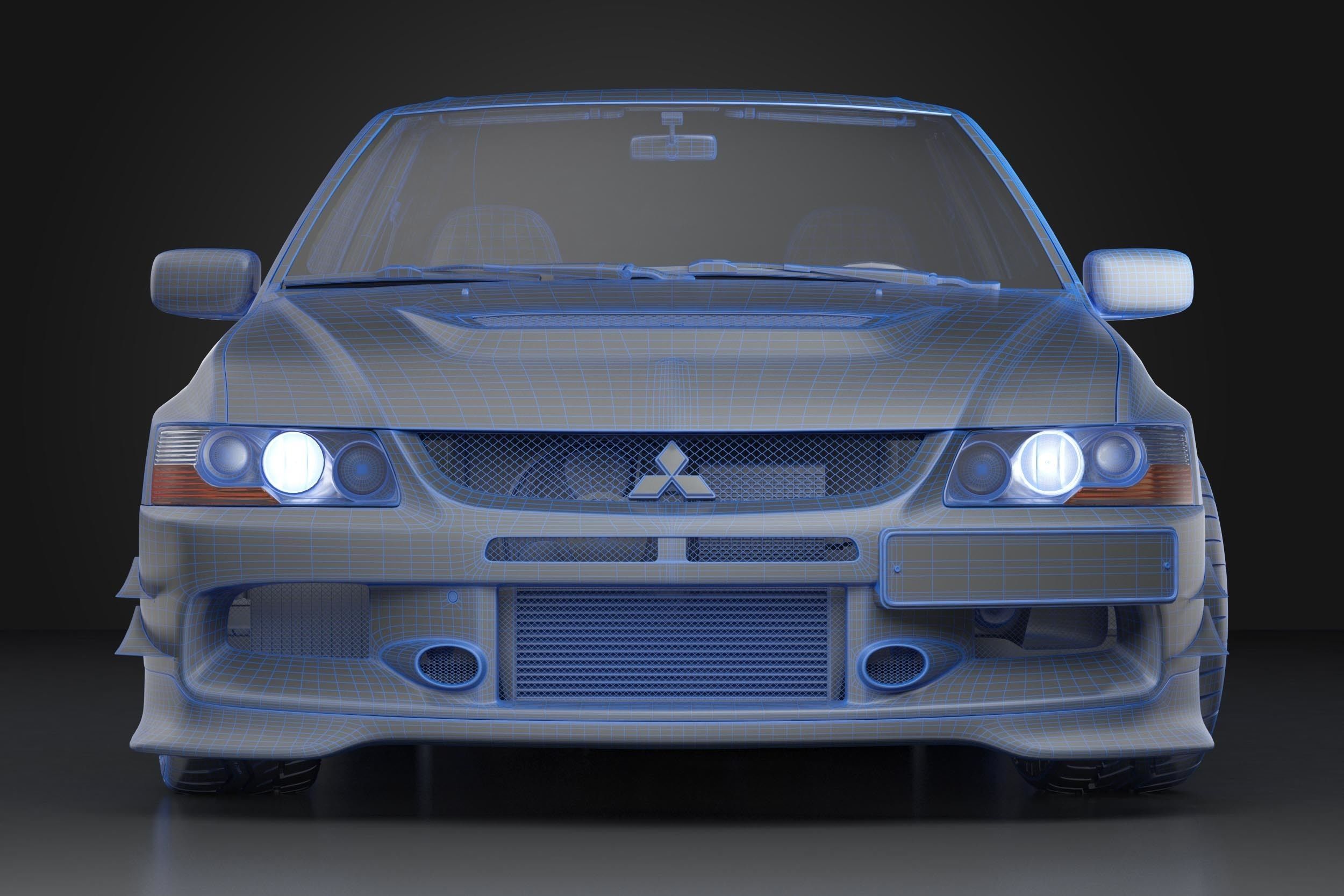 Lancer Evolution IX Tuned 3D model animated | CGTrader