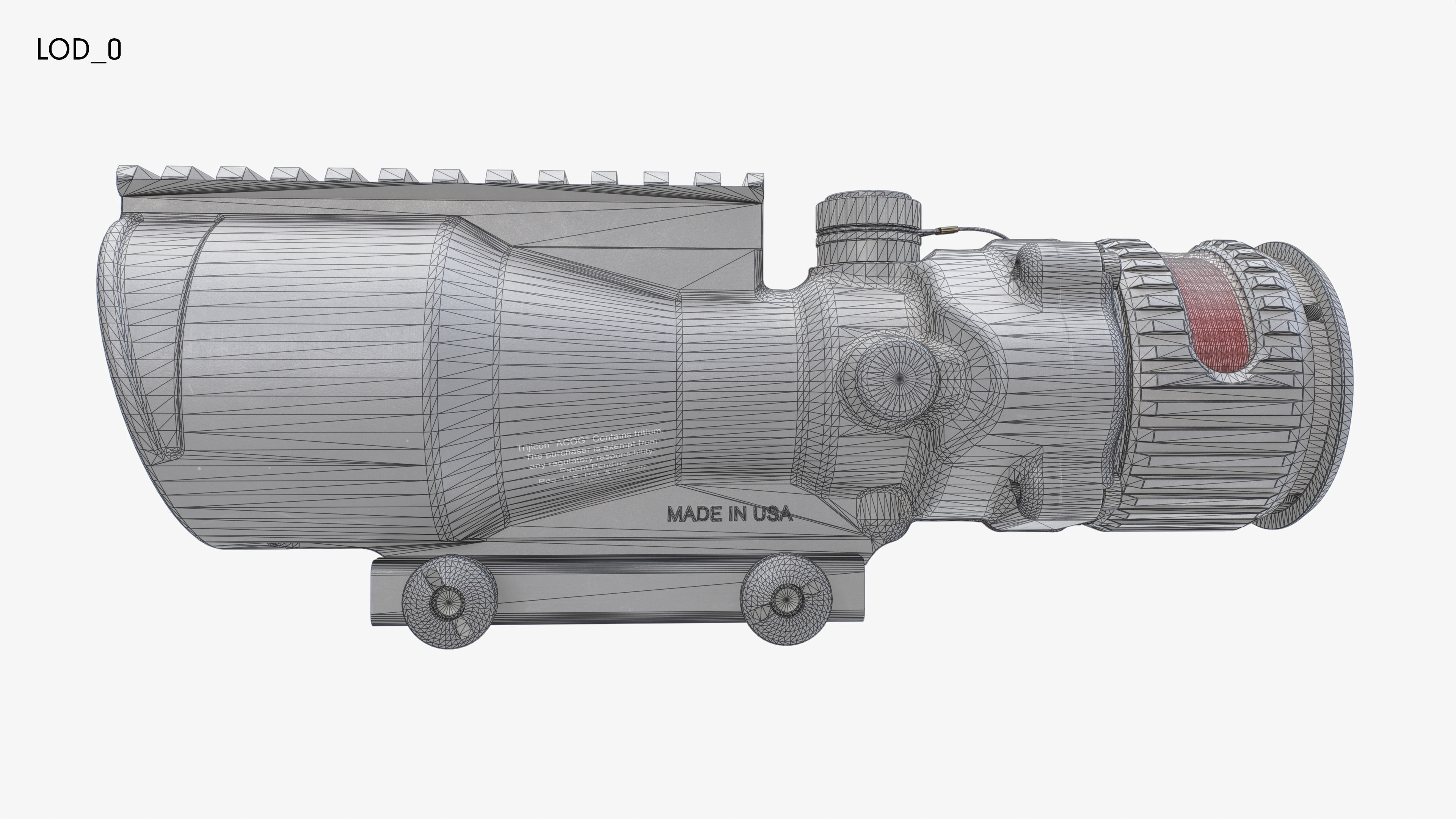 3D model Trijicon ACOG 6x48 Machine Gun Optic VR / AR / low-poly | CGTrader