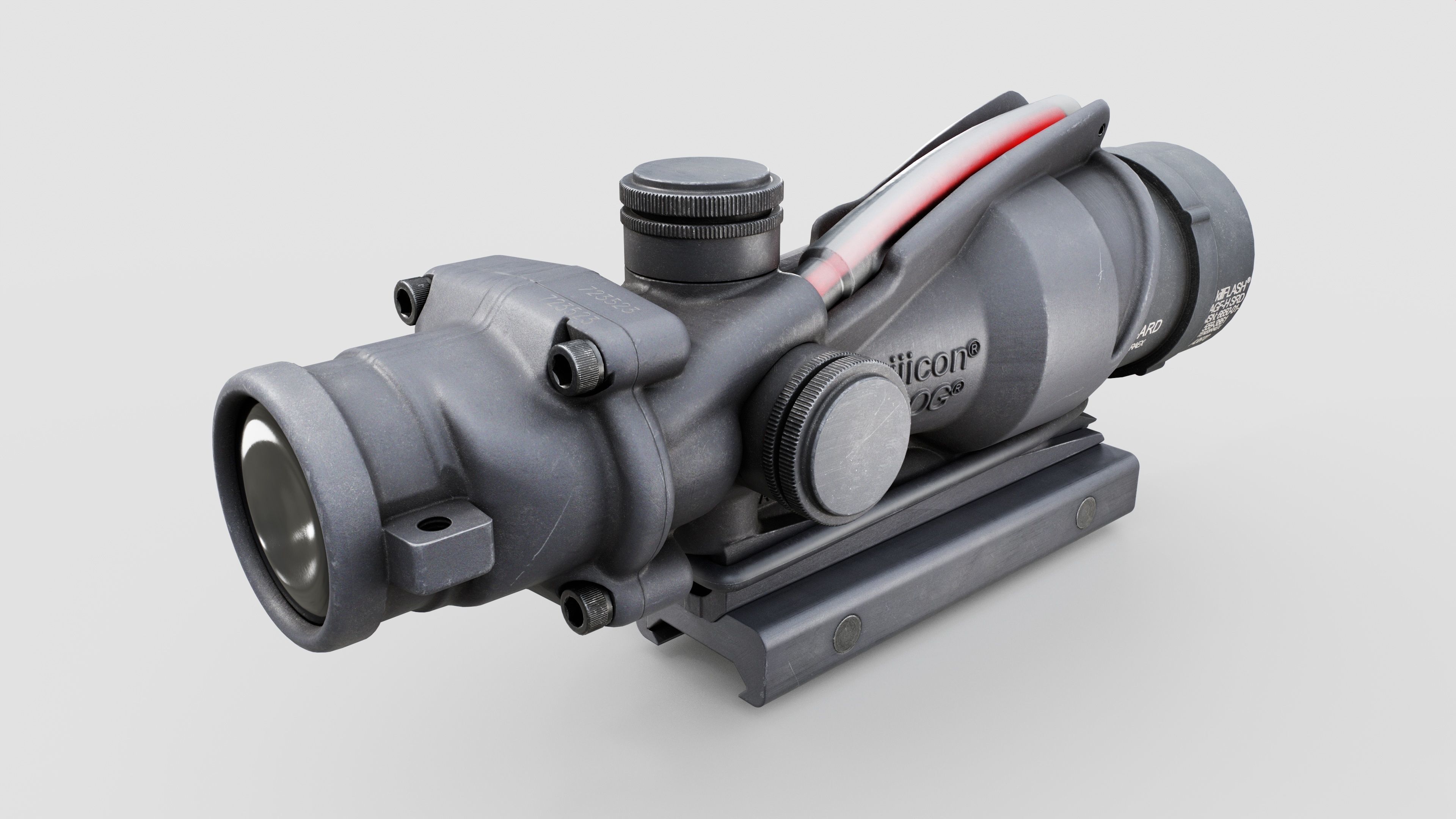 3D model Trijicon ACOG TA31 Fiber Optic 4x Rifle Scope VR / AR / low ...