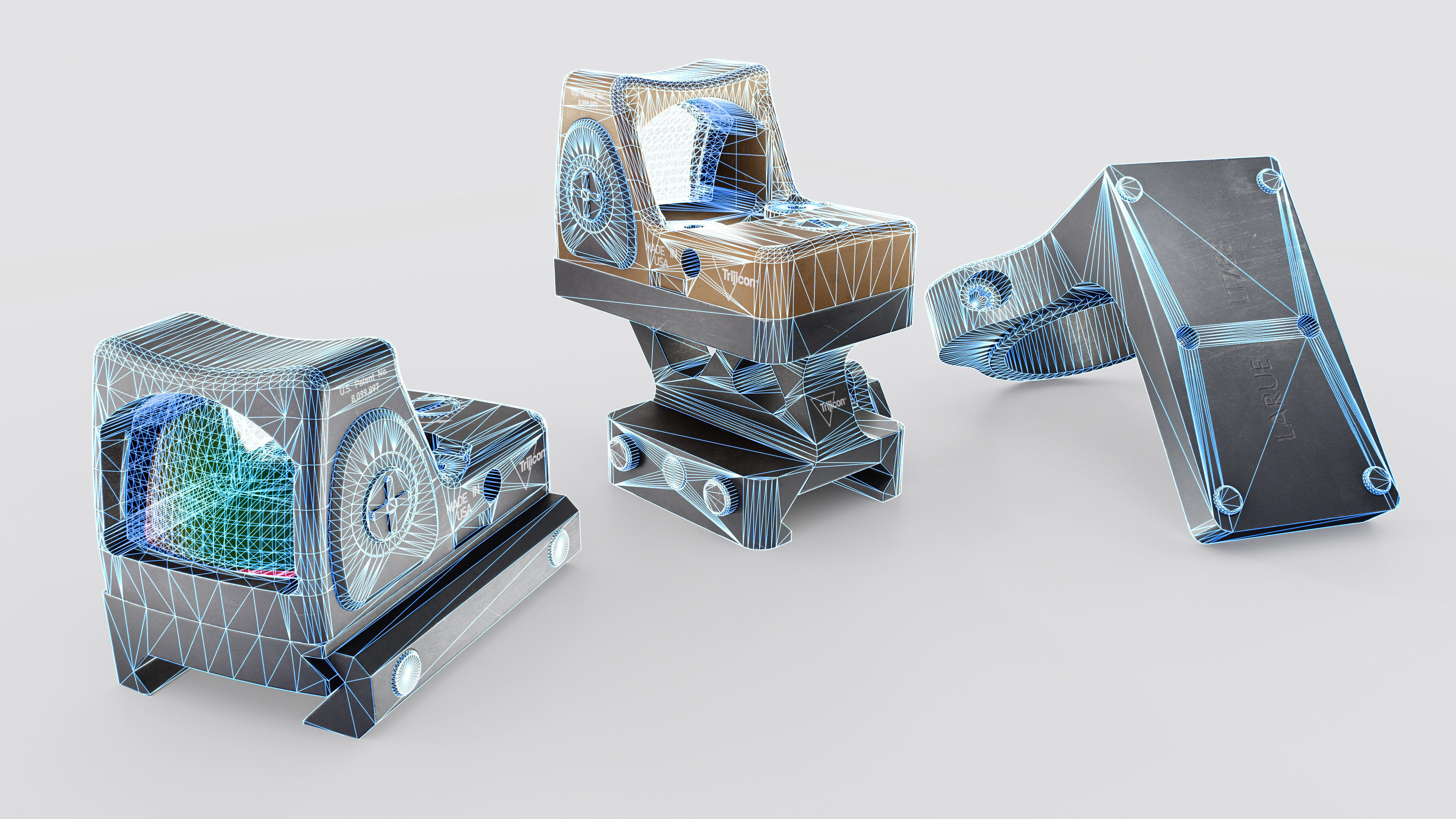 3D model Trijicon RMR Miniature Reflex Sight VR / AR / low-poly | CGTrader