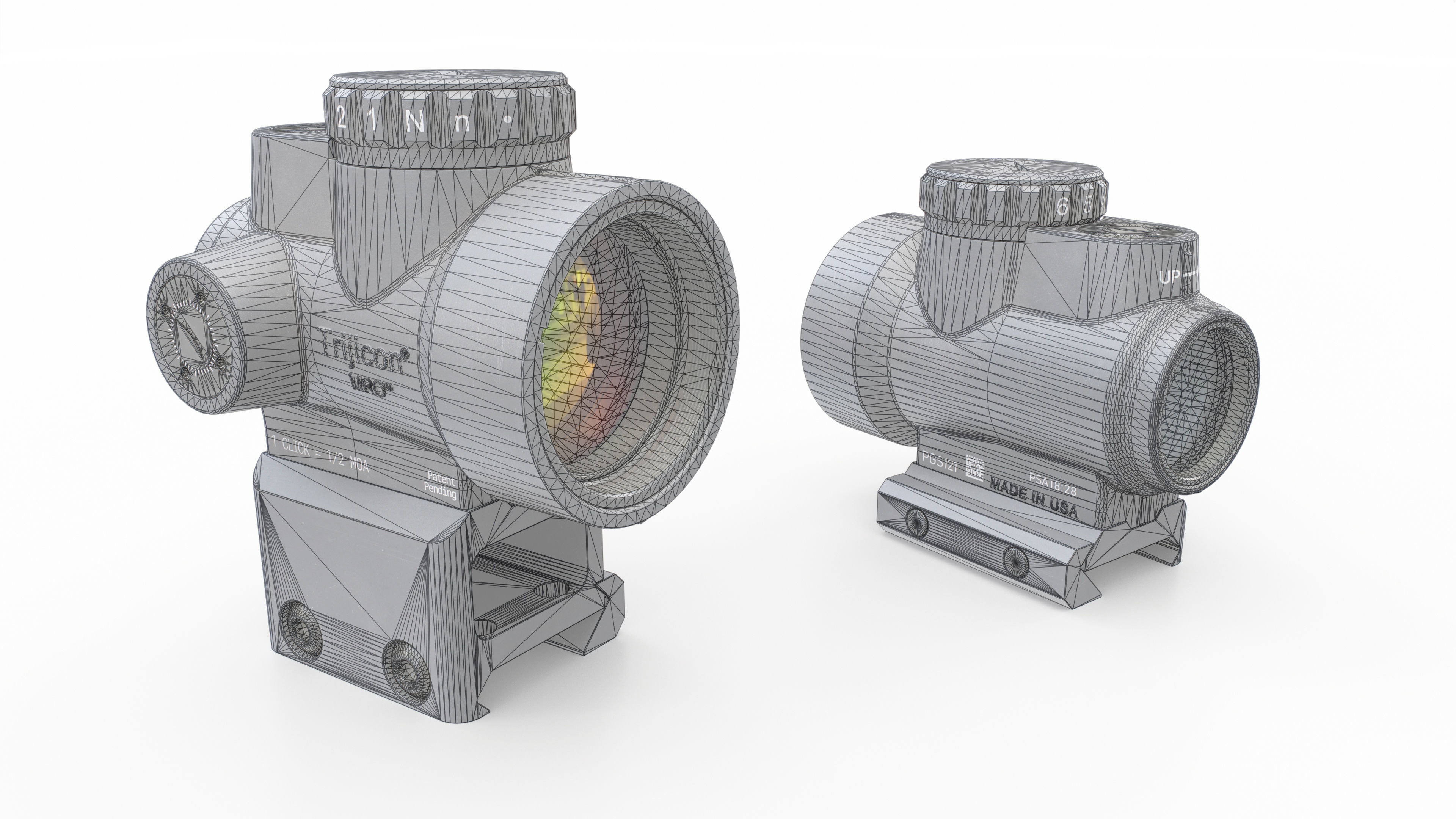 3D model Trijicon MRO Red Dot Sight VR / AR / low-poly | CGTrader