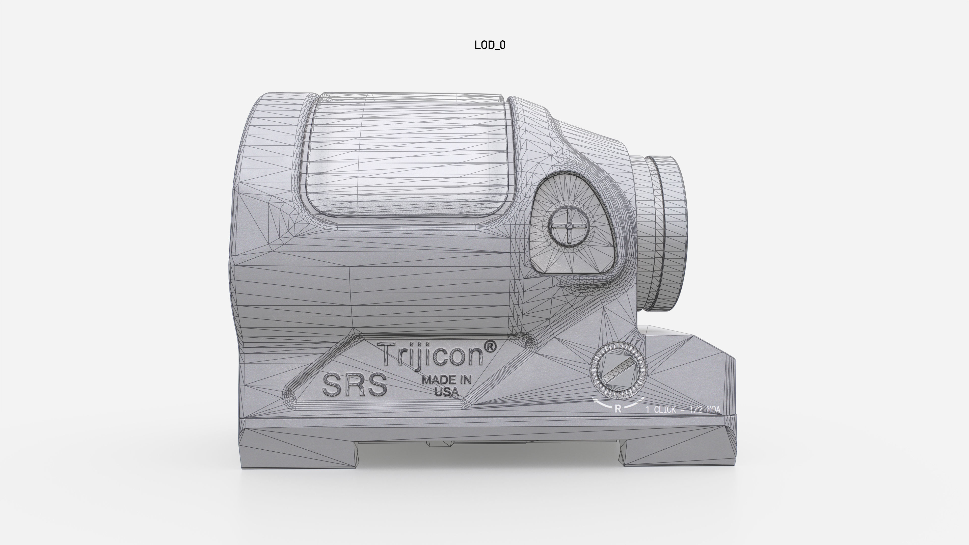 3D model Trijicon SRS Red Dot Sight VR / AR / low-poly | CGTrader